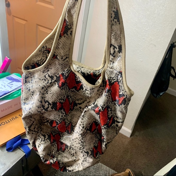 Bags | Snake Skin Leather Bucket Bag | Poshmark